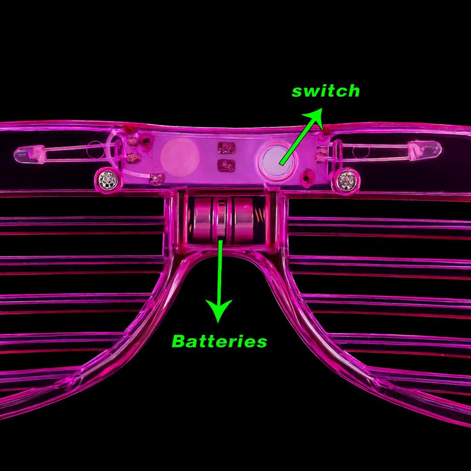 LED Rave Glasses • Glow in the Dark Neon Party Sunglasses - Etsy