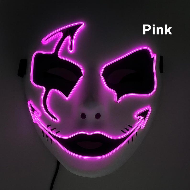 Rave Masquerade Mask | Luminous Cosplay, Rave Party - Etsy