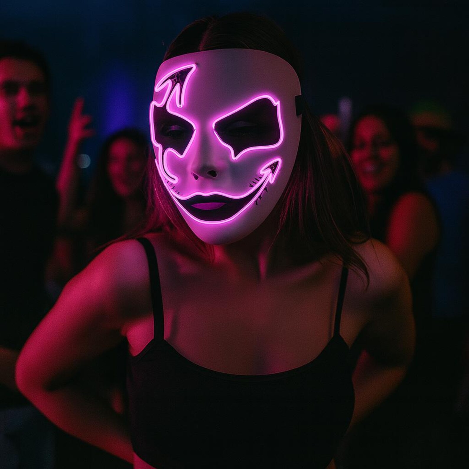 Rave Masquerade Mask | Luminous Cosplay, Rave Party - Etsy