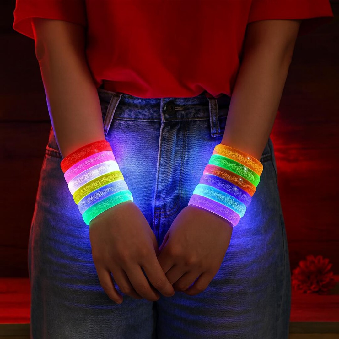 LED Glow Bracelets | Neon Light up Wristbands, Party Favors - Etsy