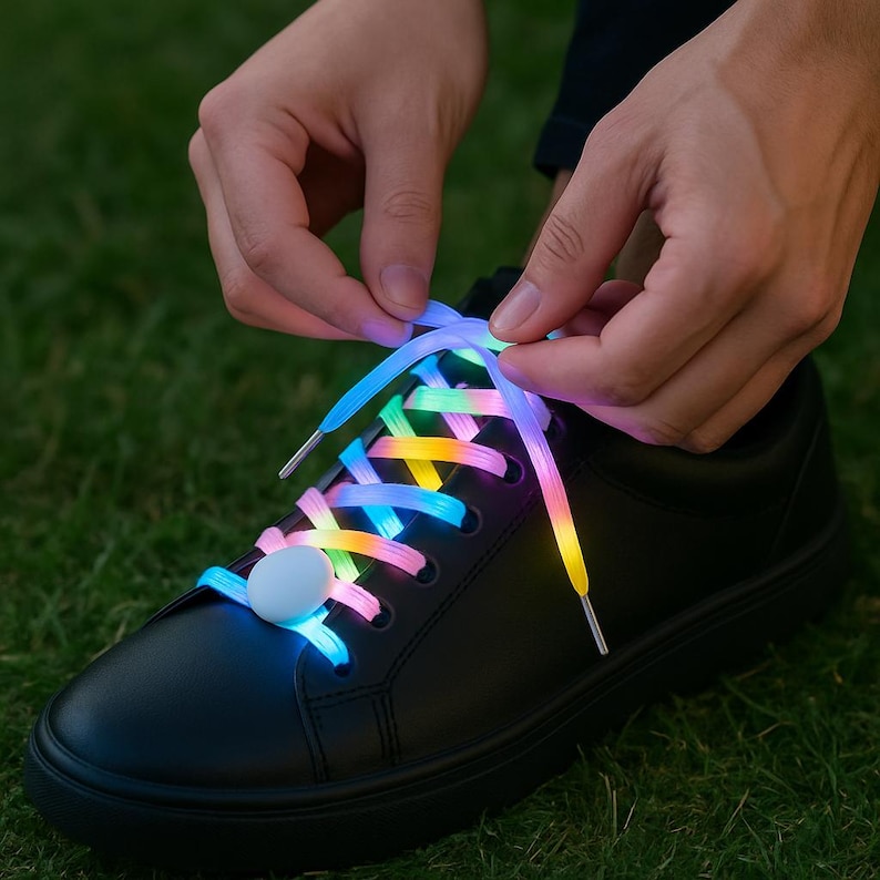 LED Light up Shoe Laces • 3 Flash Modes, Nylon Glow Shoelaces - Etsy