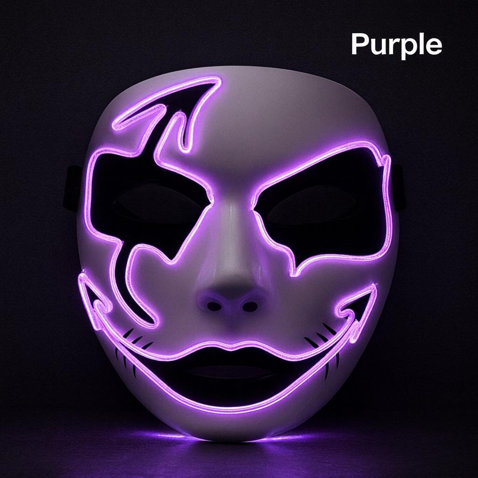 Rave Masquerade Mask | Luminous Cosplay, Rave Party - Etsy
