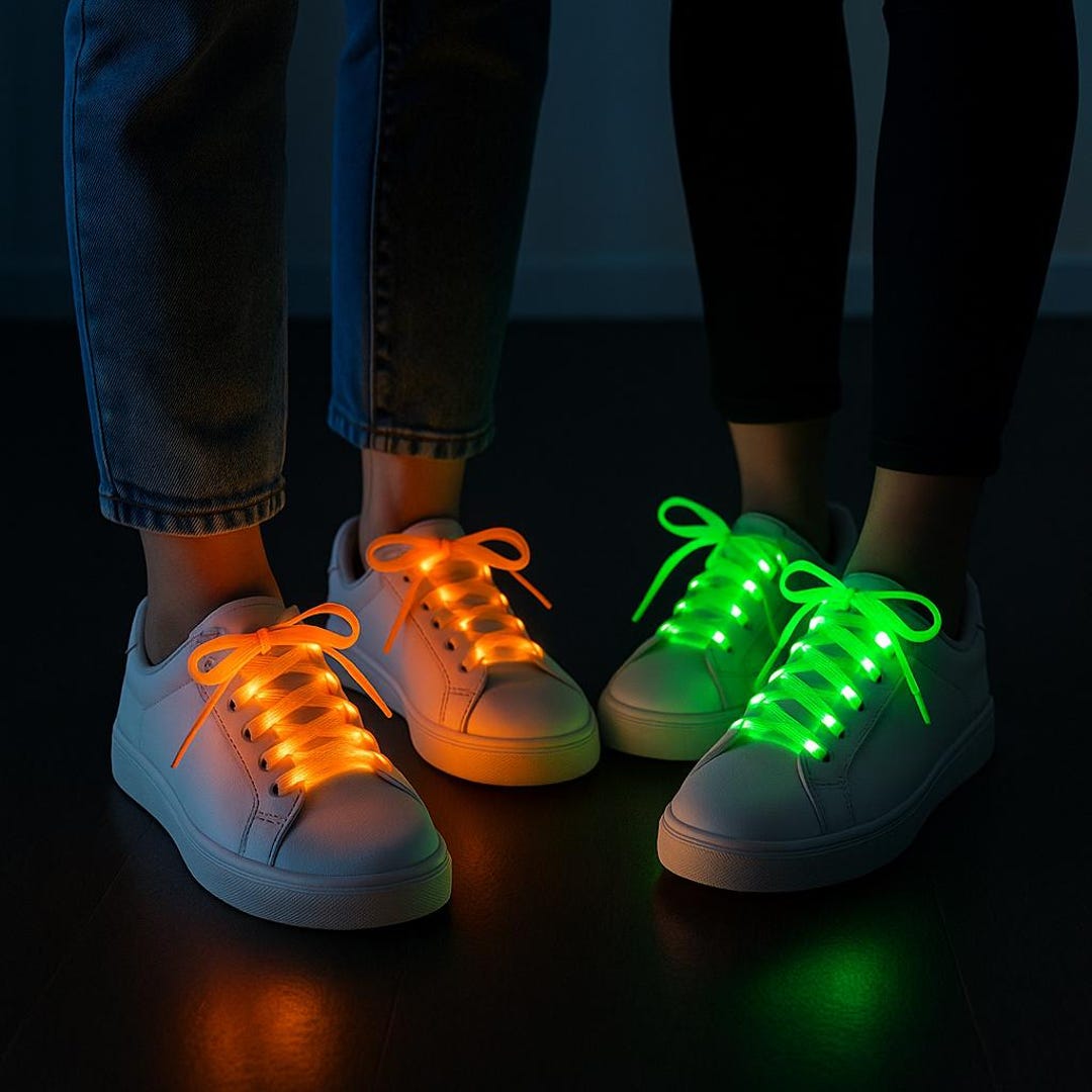 LED Light up Shoe Laces • 3 Flash Modes, Nylon Glow Shoelaces - Etsy