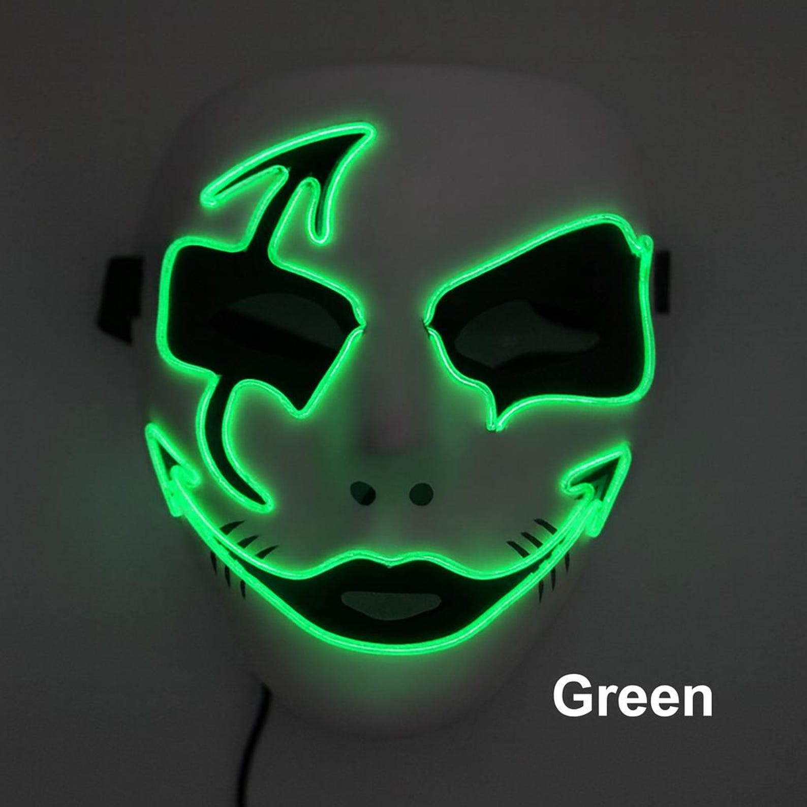 Rave Masquerade Mask | Luminous Cosplay, Rave Party - Etsy