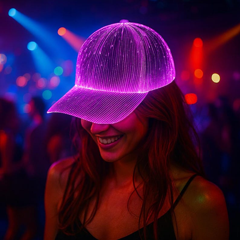 LED Fiber Optic Bucket Hat – Glowing Rave Festival Hat - Etsy
