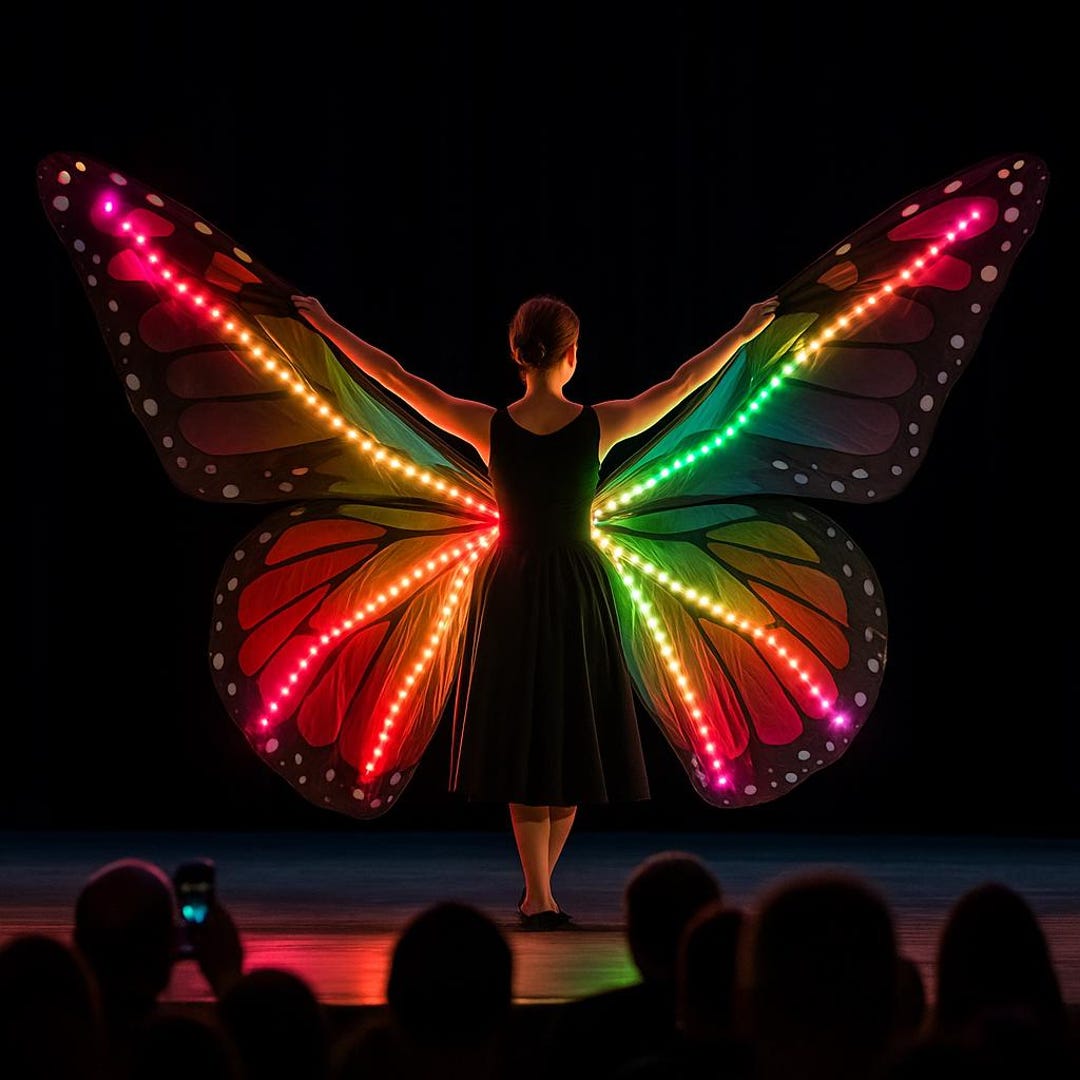 LED Butterfly Wings • Light up Costume, Dance Performance - Etsy
