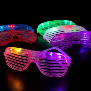 LED Rave Glasses • Glow in the Dark Neon Party Sunglasses - Etsy