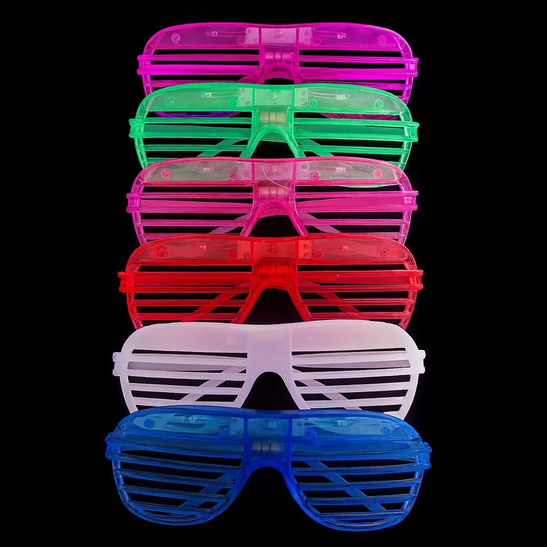 LED Rave Glasses • Glow in the Dark Neon Party Sunglasses - Etsy