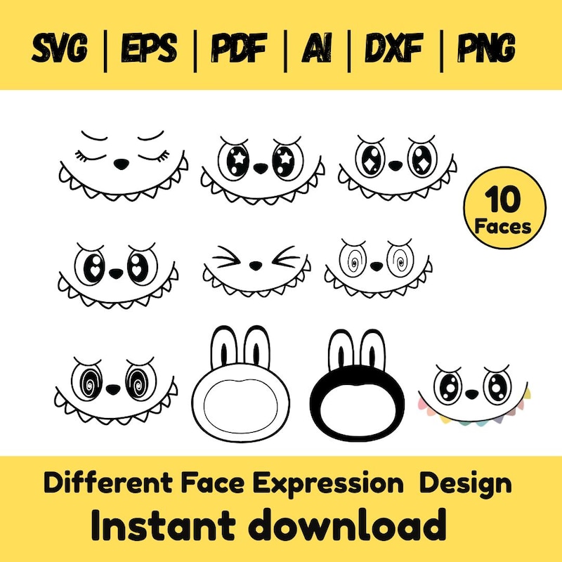 Printed Mask Labubu - Etsy