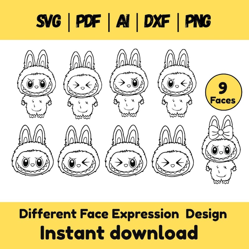 Labubu Vector - Etsy