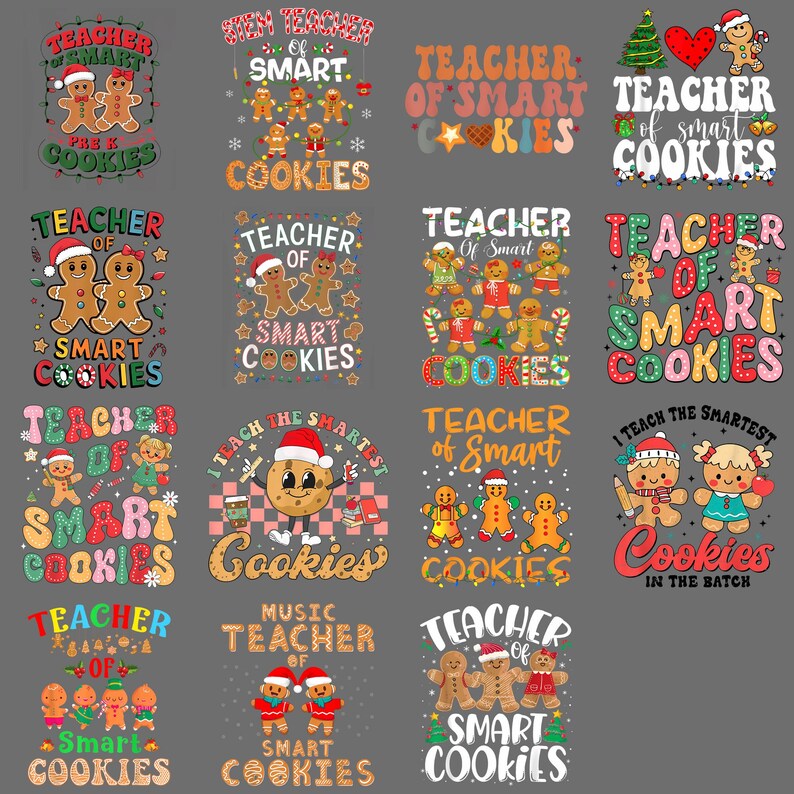 Teacher of Smart Cookies PNG – Funny Christmas Gingerbread Holiday ...