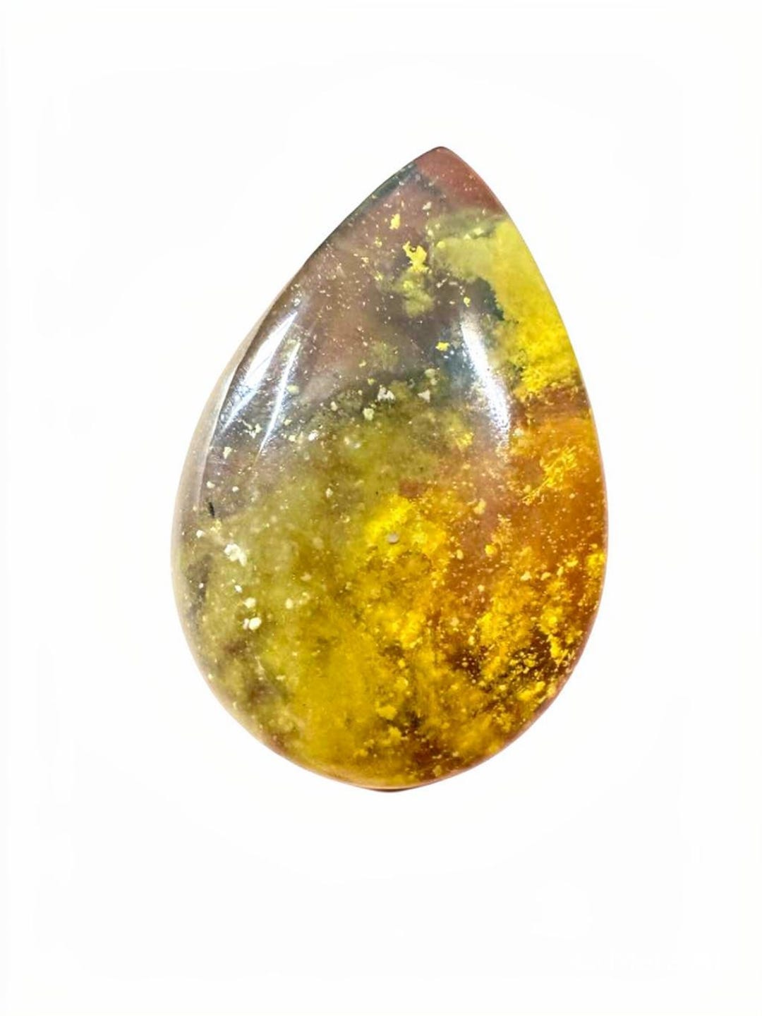 Buy Vivid Yellow Sapphire Lab-grown Teardrop Cabochon – 47 CT Online in ...