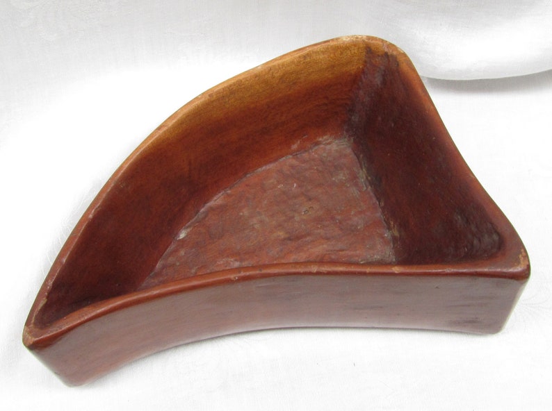 Unique Large Hand Carved Wood Bowl - Triangle Shape - Etsy