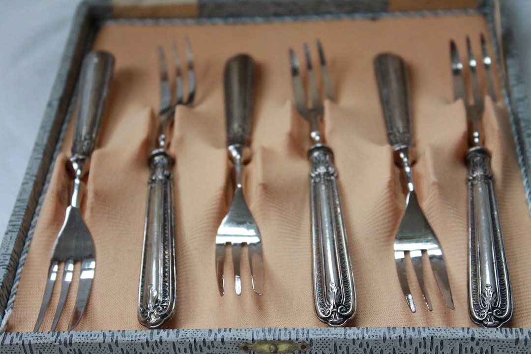 Set Six Silver Cake Forks Antique, Classic 1940's, Argento 800/1000 - Etsy