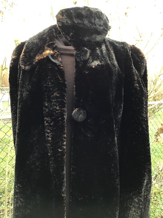 Antique Genuine Black Sheared Beaver Mourning Opera C… - Gem