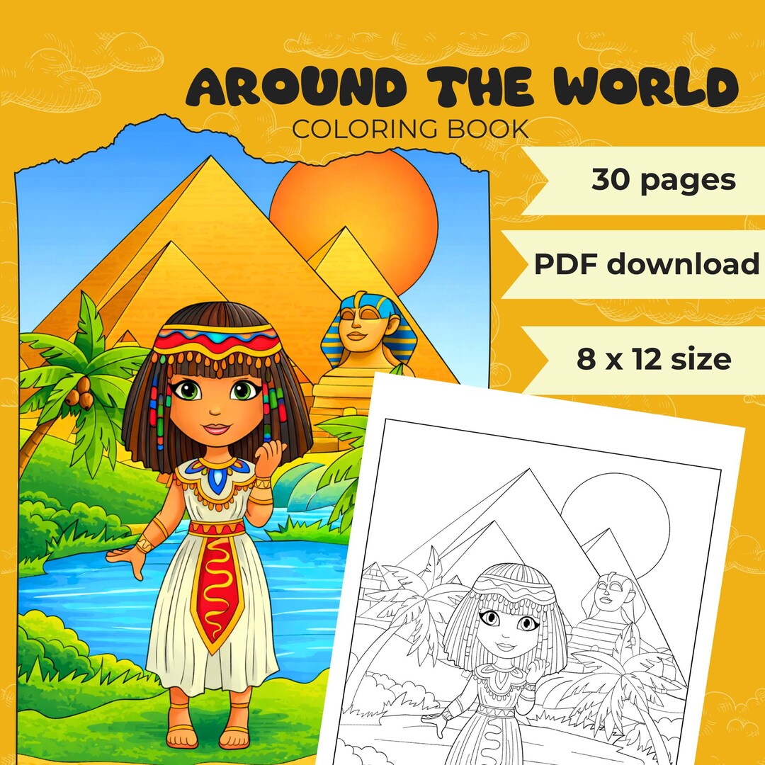 Around the World Coloring Pages – 30 International Cultures, World ...