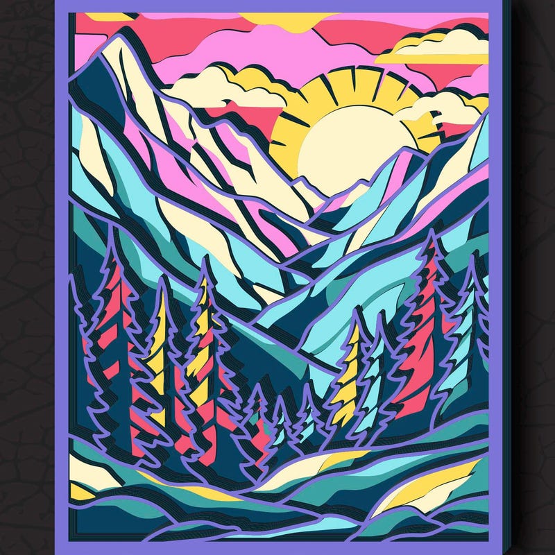 Landscape Multilayer Svg - Etsy