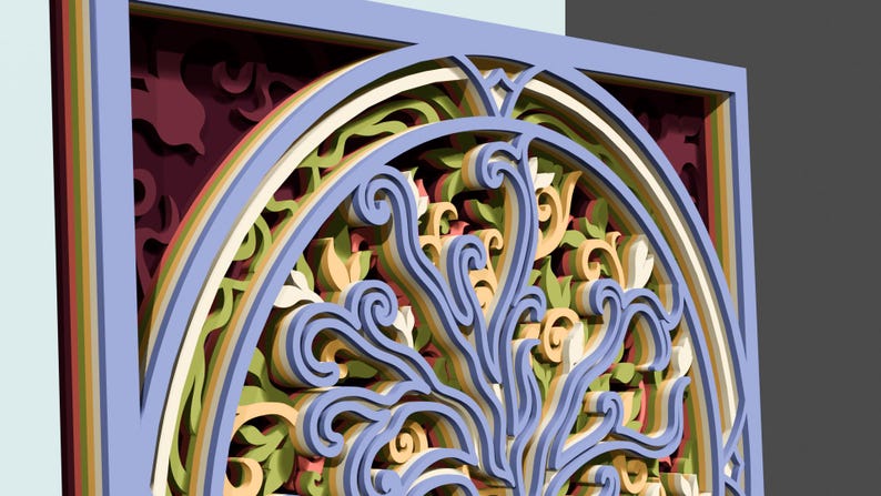 Tree of Life Multilayer Laser Cut, 3D Layered SVG, Cricut Wall Decor ...