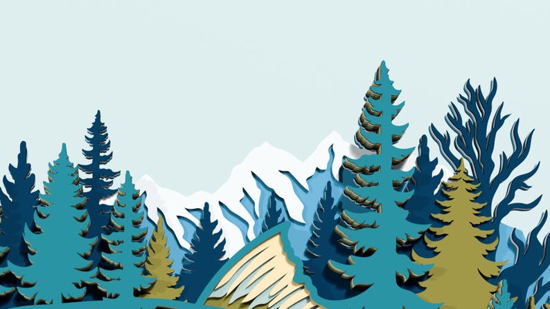 Fish Landscape. Forest Multilayer Laser Cut, 3D Layered SVG, Cricut ...