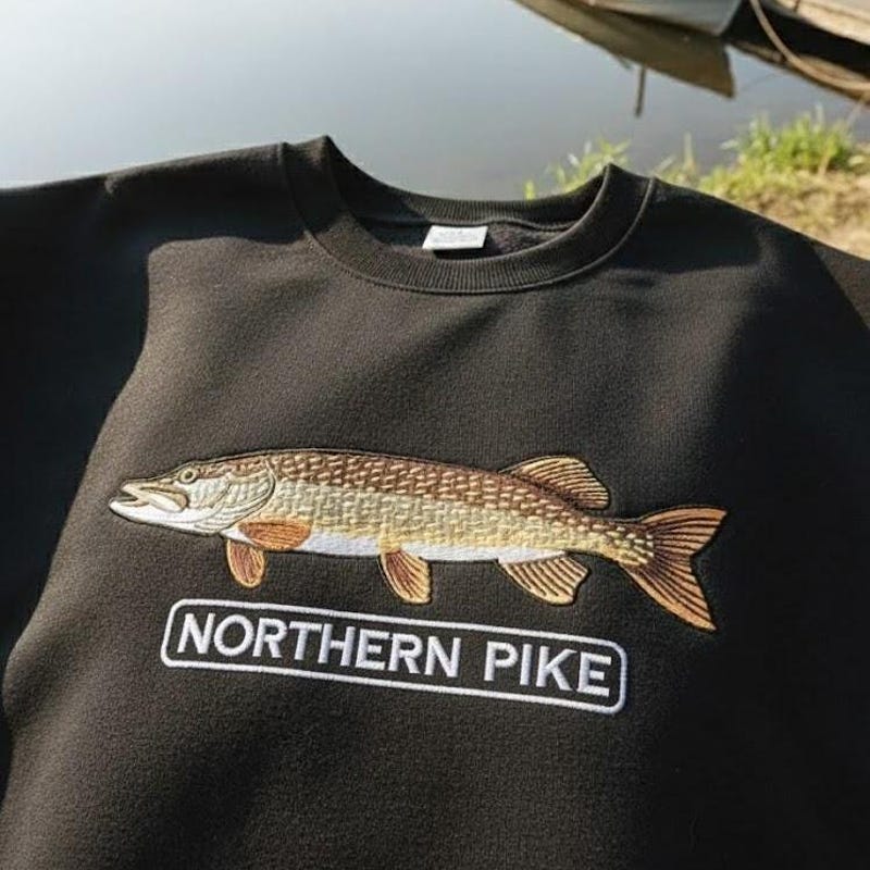 Northern Pike Embroidered - Etsy