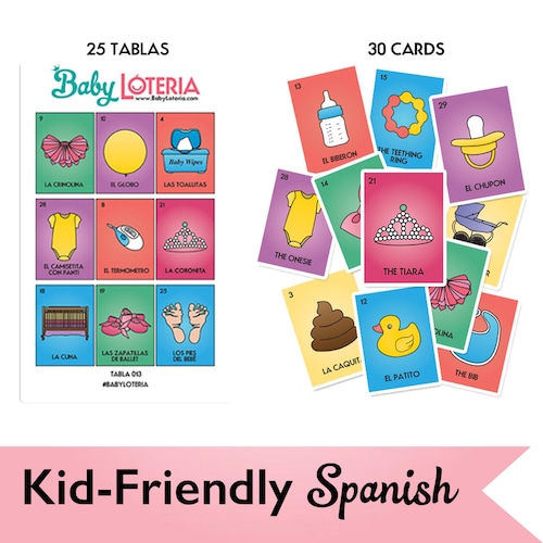 Baby Loteria Spanish Kid Friendly 30 Calling Cards 25 - Etsy