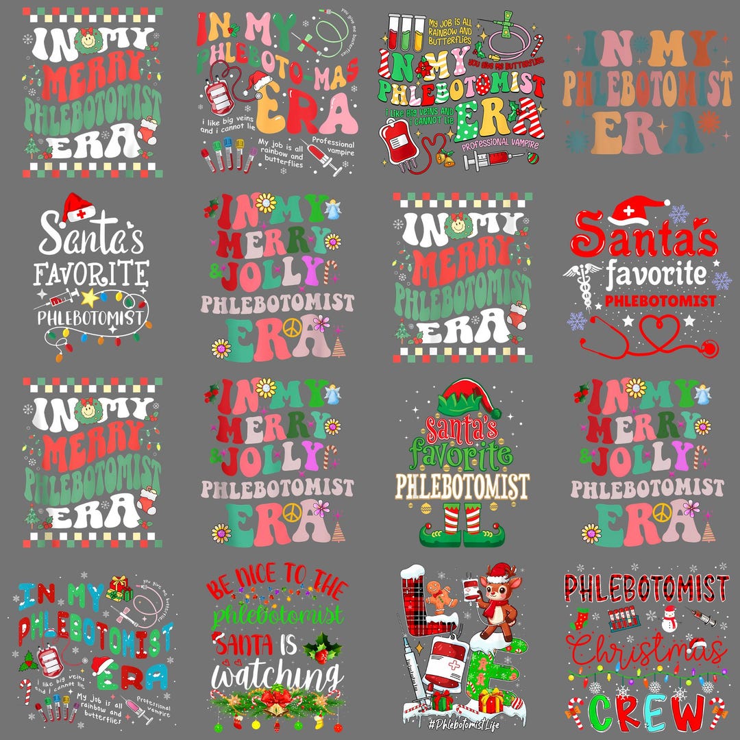 In My Phlebotomist Era Christmas PNG – Funny Nurse Holiday Humor ...