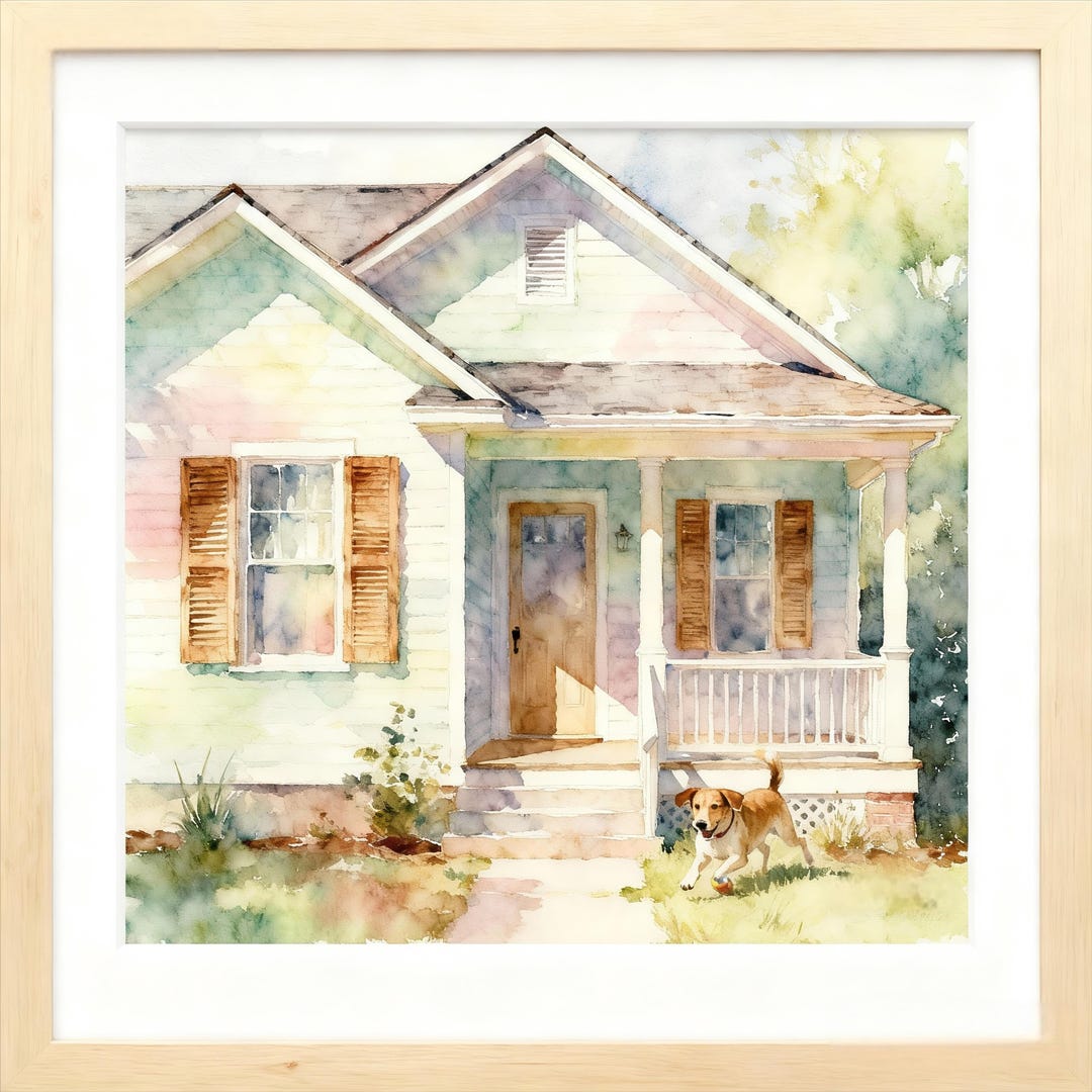 Custom Hand-painted House Painting, Personalized Watercolor Home ...