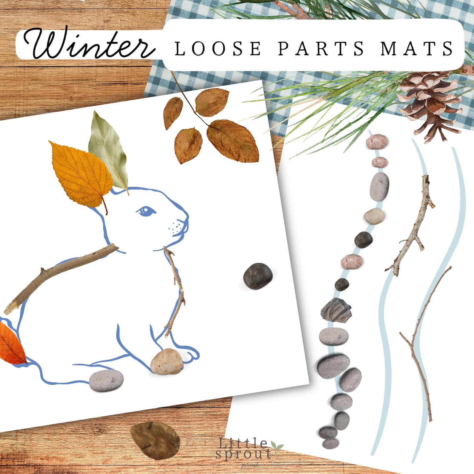 Winter Loose Parts Printable Pattern Mats | Reggio Mats & Waldorf ...