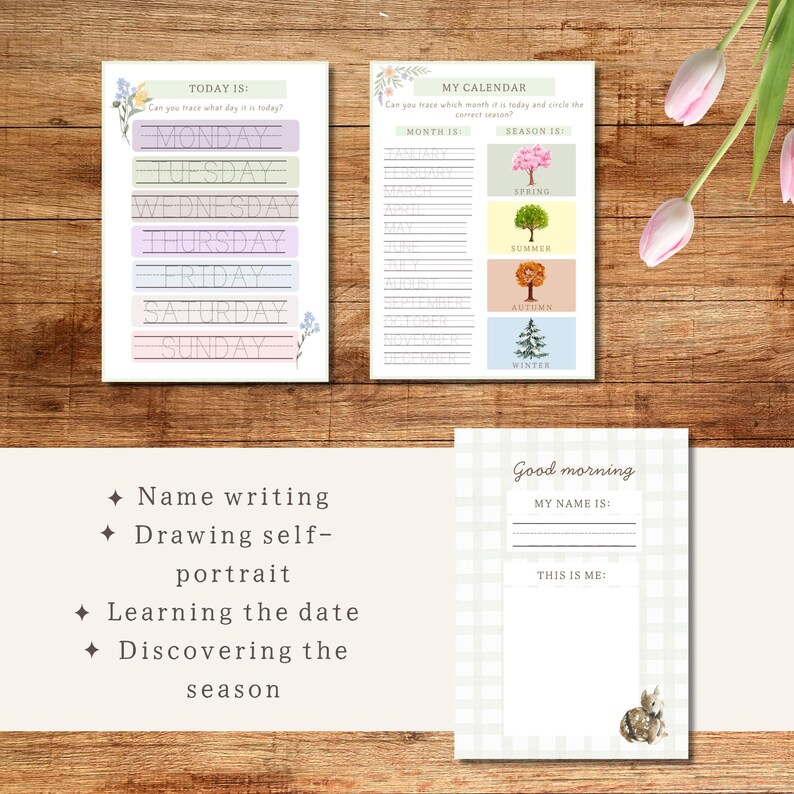 Spring Morning Menu & Busy Book Printable | Preschool Learning ...