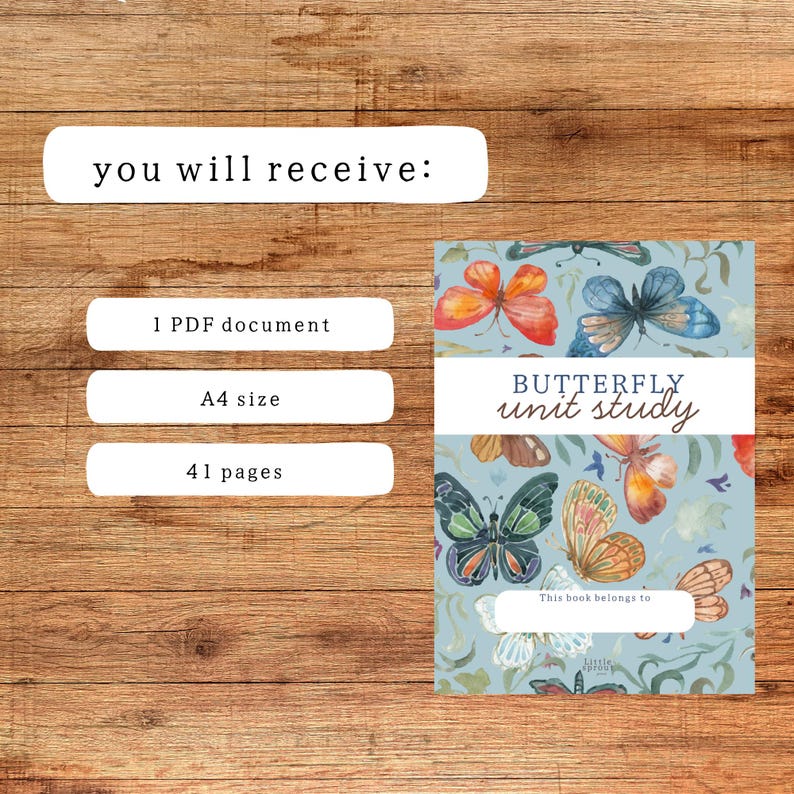 Butterfly Unit Study Bundle | Butterfly Pattern Matching | Homeschool ...