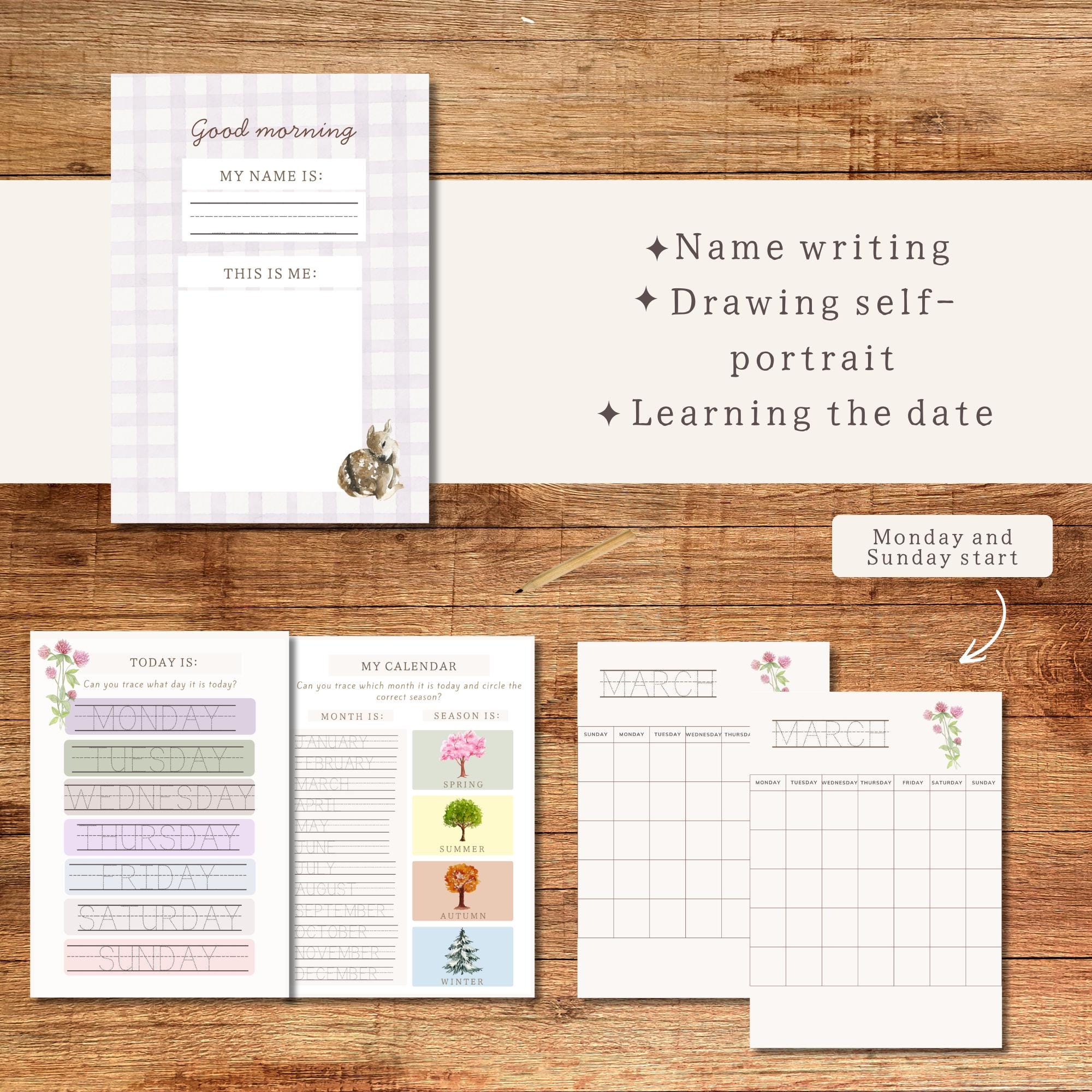 March Preschool Morning Menu | Nature Inspired Printable St. Patrick ...