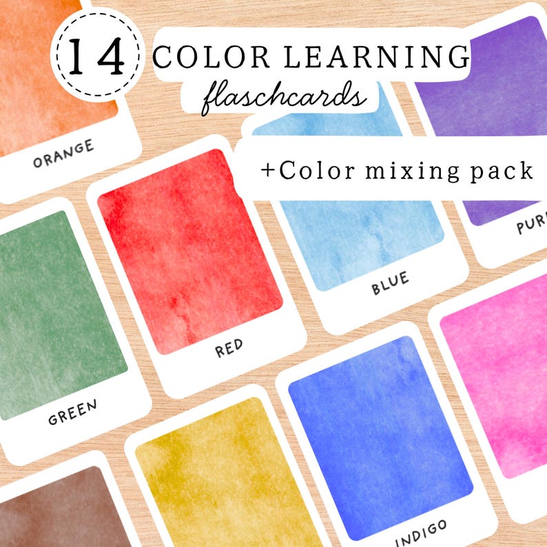 Montessori Color Flashcards: Toddler & Preschool Learning (PDF ...