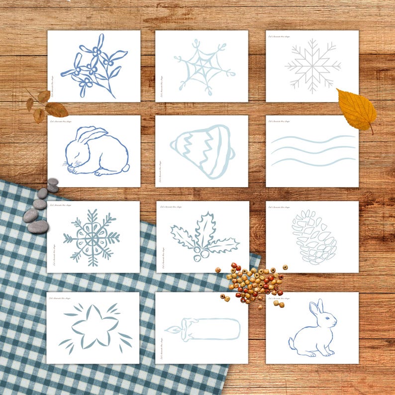 Winter Loose Parts Printable Pattern Mats | Reggio Mats & Waldorf ...