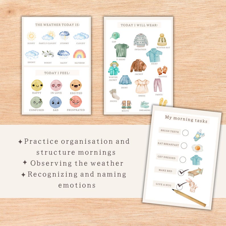 Preschool Morning Menu: Daily Learning Activities (PDF) - Etsy