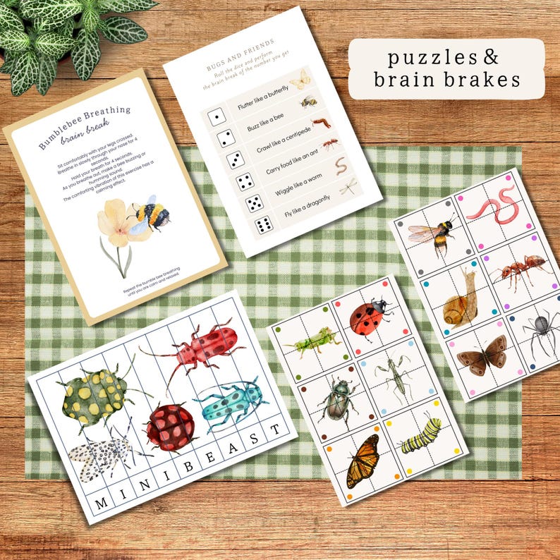 Bugs Unit Study Printable Garden Homeschool Activity, Ladybug Life ...