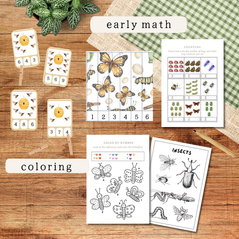 Bugs Unit Study Printable Garden Homeschool Activity, Ladybug Life ...