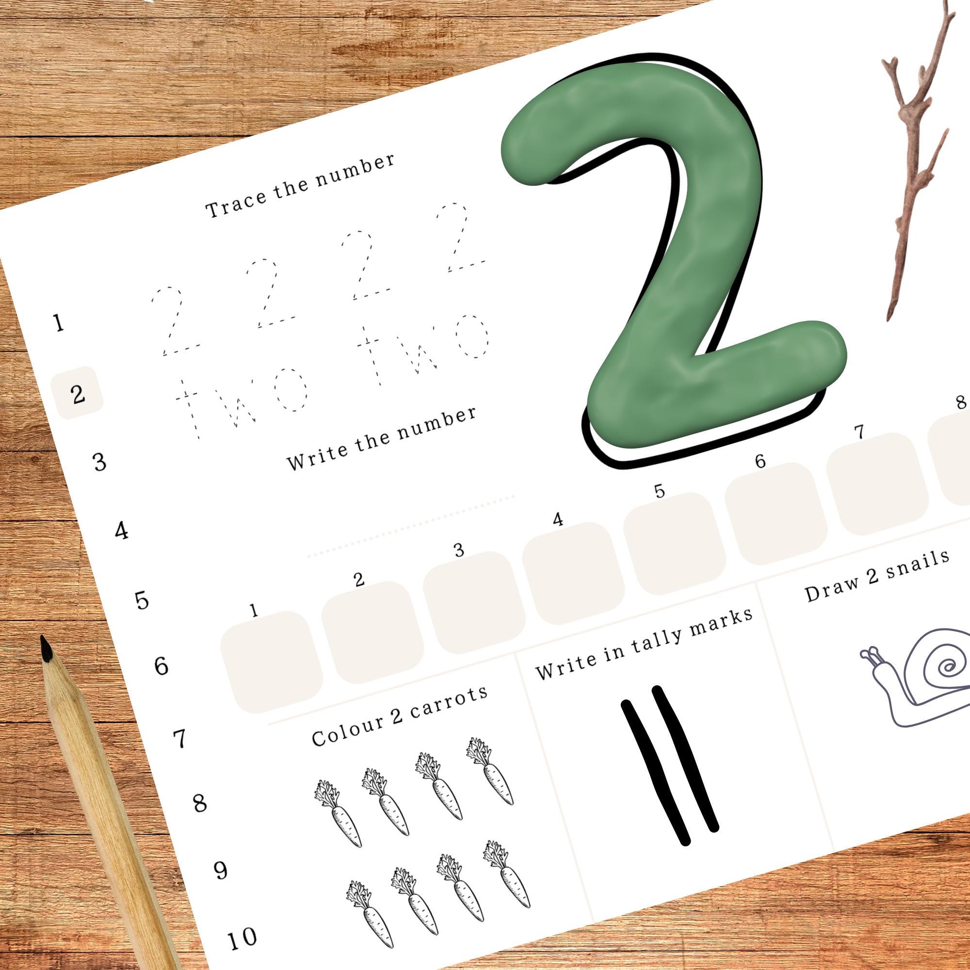 Nature Number Mats 1–10 Printable | Montessori Math | Waldorf Preschool ...