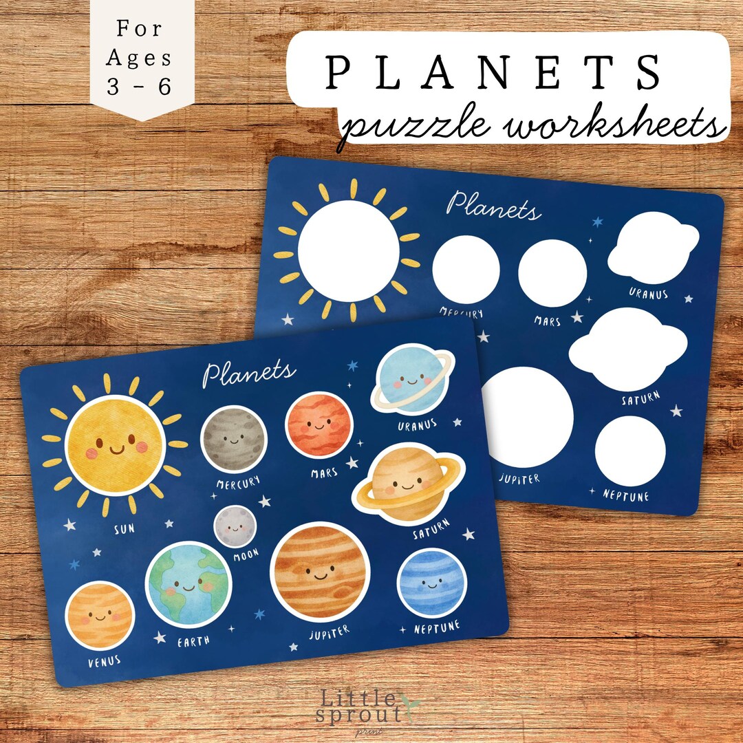 Solar System Printable for Preschool | Cut-out Planet Matching Activity ...