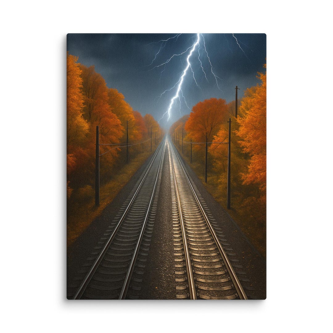 Storm Rails | Poster / Canvas/ Frame Print - Storm Landscape Wall Art ...