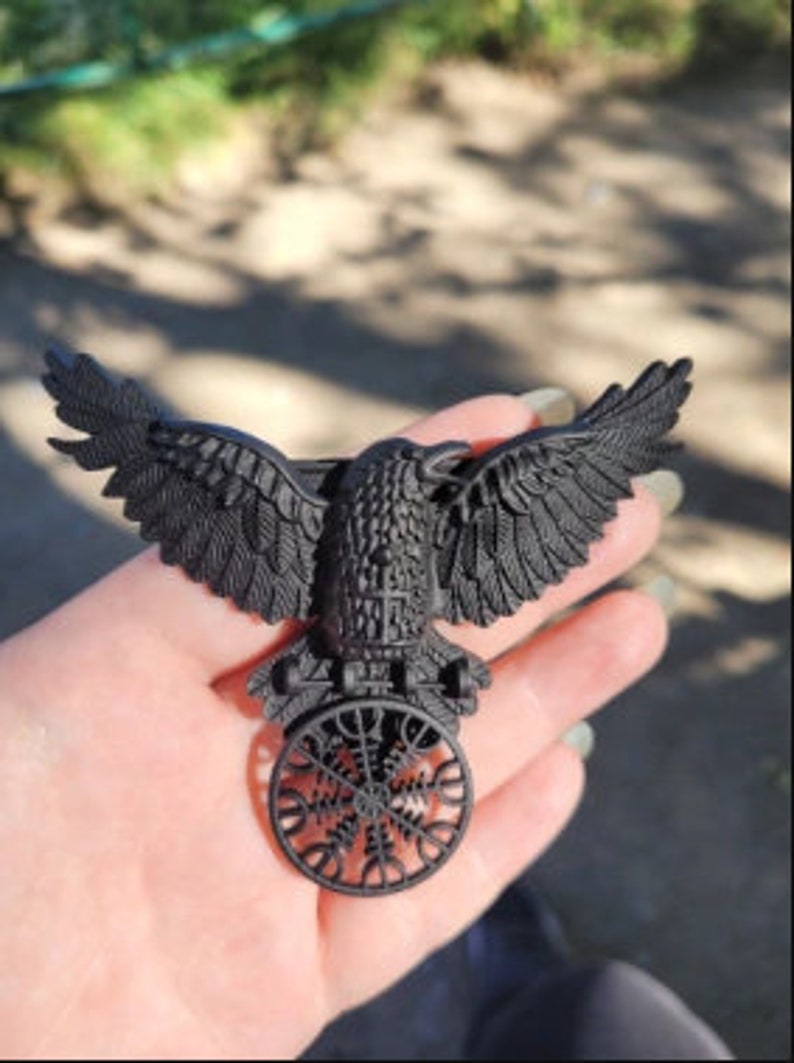 Unique Viking Black Oversized Crow Hair Clip Goth Punk Raven - Etsy