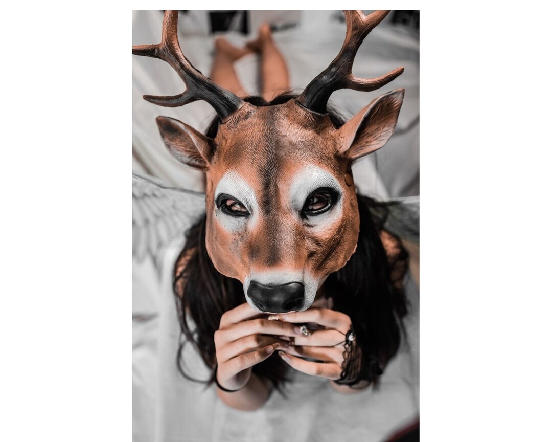 3D Animal PU Foam Deer Cosplay Mask Animal Carnival Party - Etsy Australia