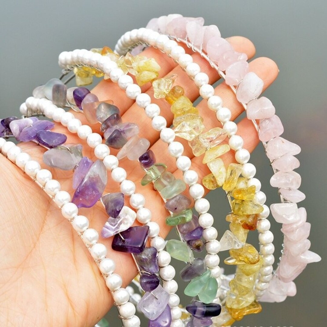 Rose Gold Quartz Crystal Crown Natural Crystal Gravel Natural - Etsy