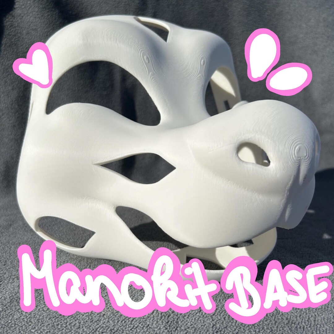 Manokit Fursuit Headbase – 3D Printed Head Base (PLA) – Fursuit Base ...