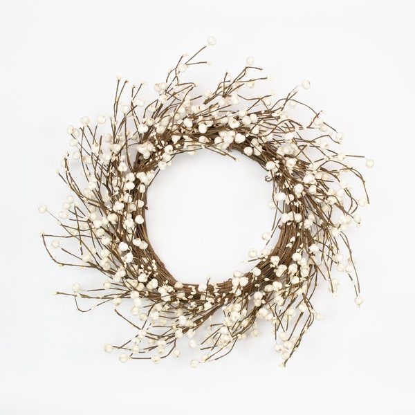 White Berry Wreath - Etsy