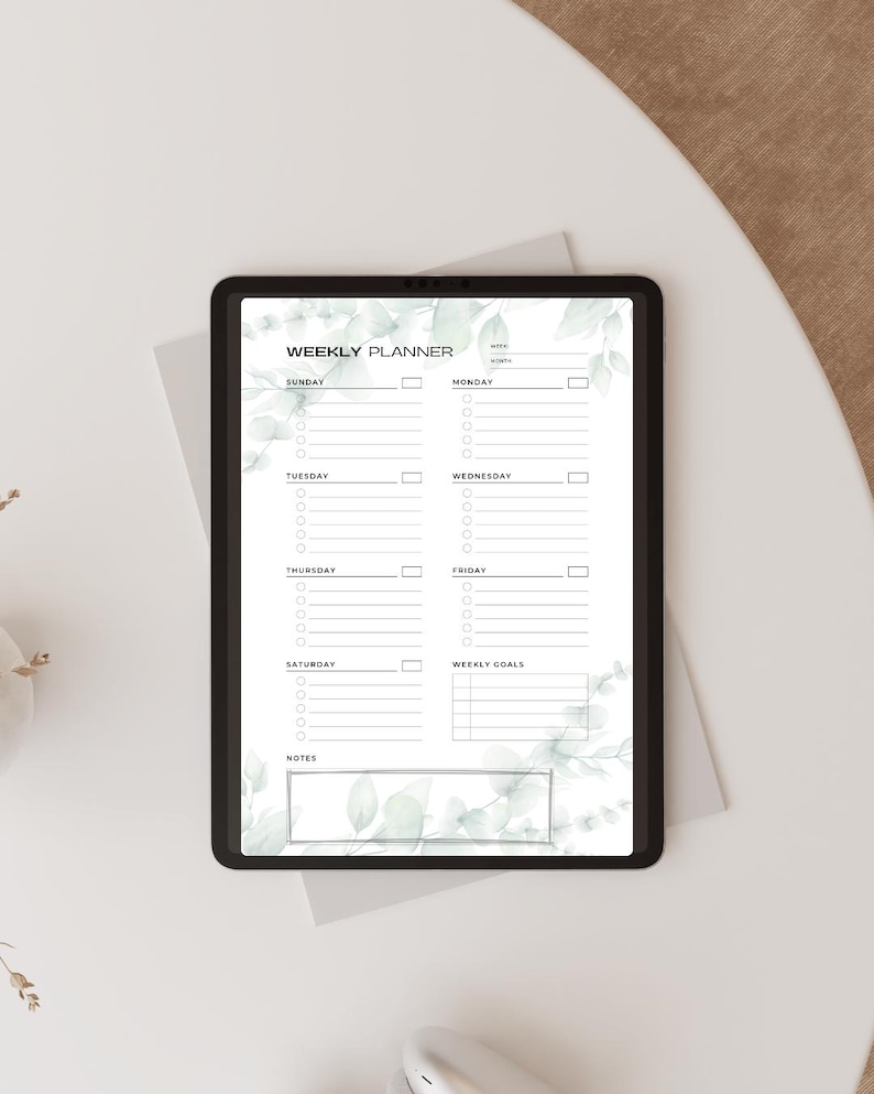 Floral Weekly Planner Printable | Minimal A4 PDF - Etsy