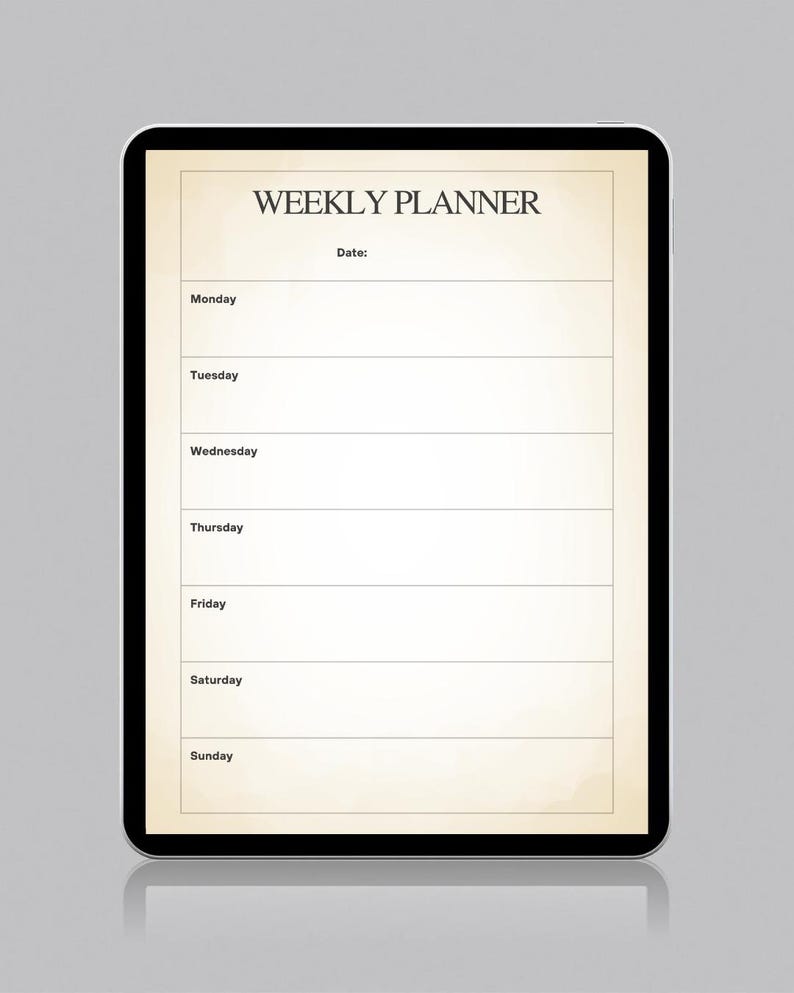 Minimal Weekly Planner Printable | A4 Beige PDF - Etsy