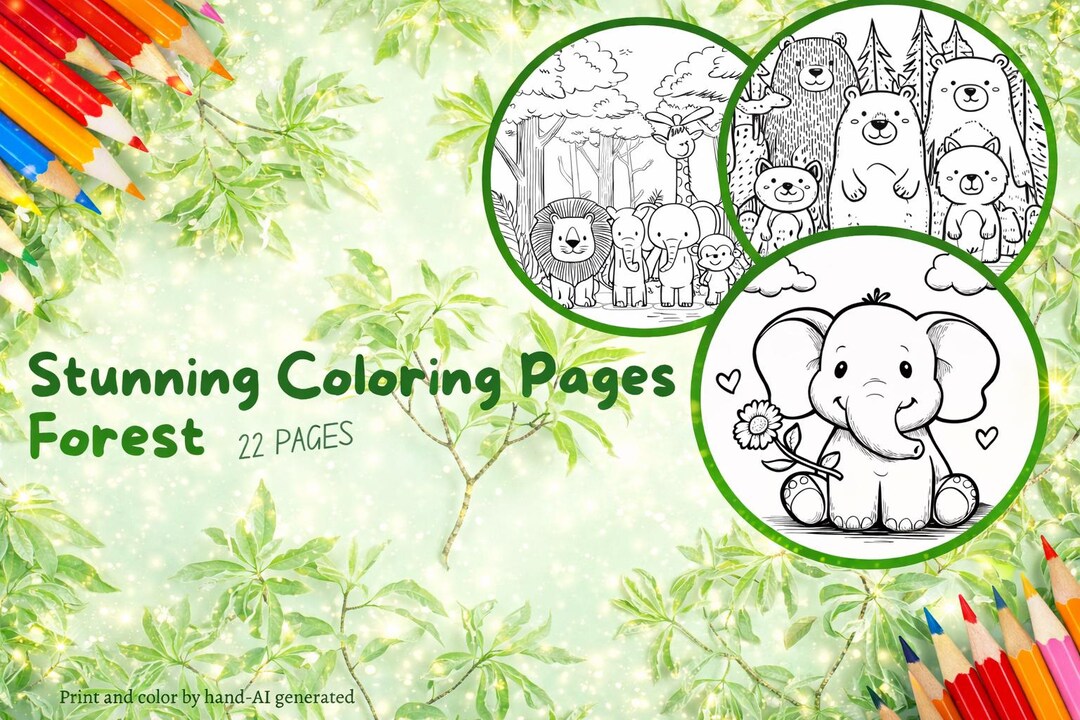 Forest Animals Coloring 22 Pages, Activities for Kids, Forest Animal ...