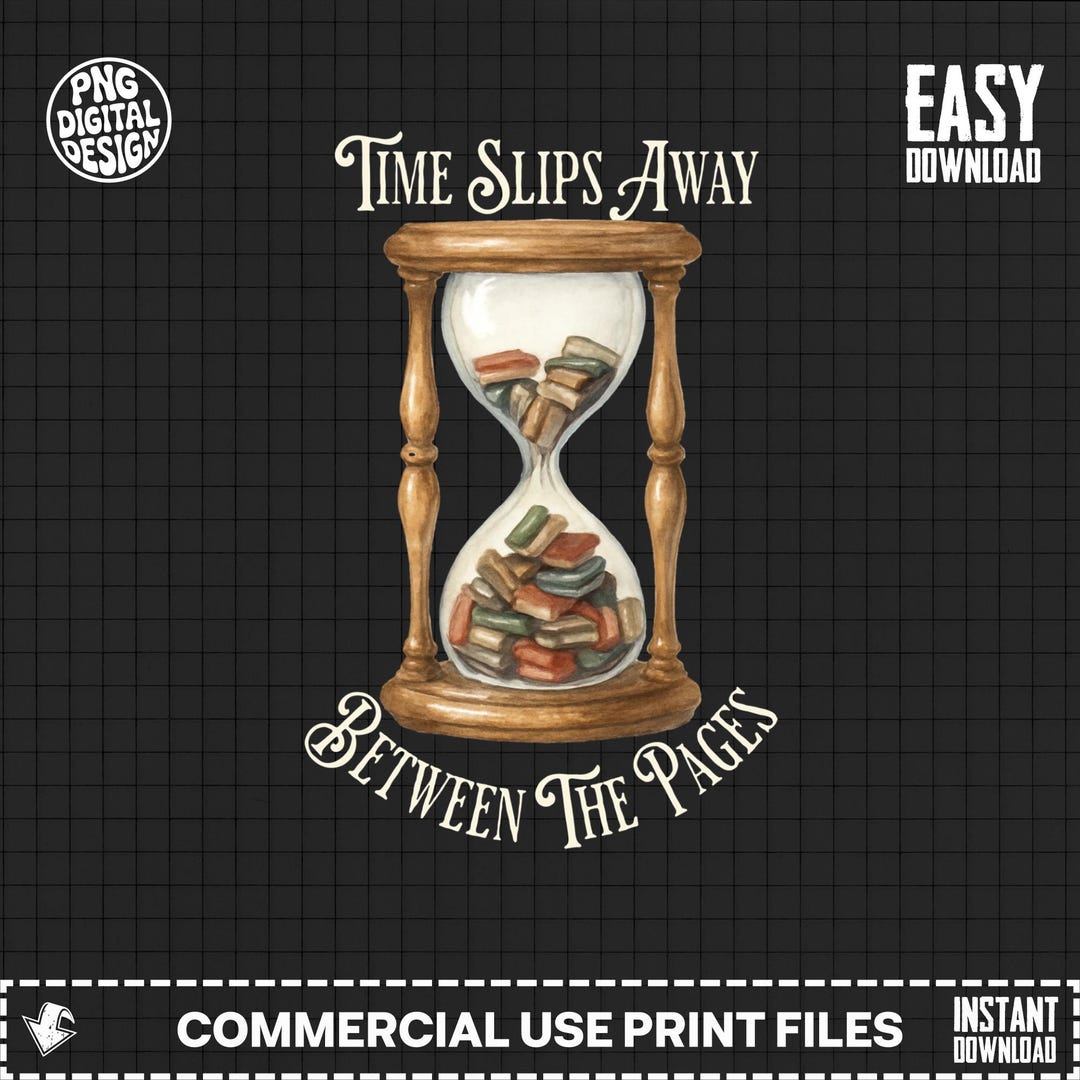 Time Slips Away PNG, Book Hourglass Clipart (digital Download) - Etsy
