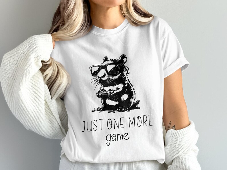 Gamer Capybara PNG, Funny Gaming Digital Art, Just One More Game, Geeky ...