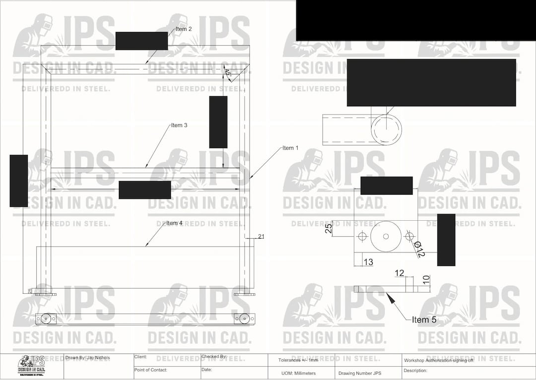 Heavy Duty Handrail Drawing Design PDF, Circular Hollow Section ...